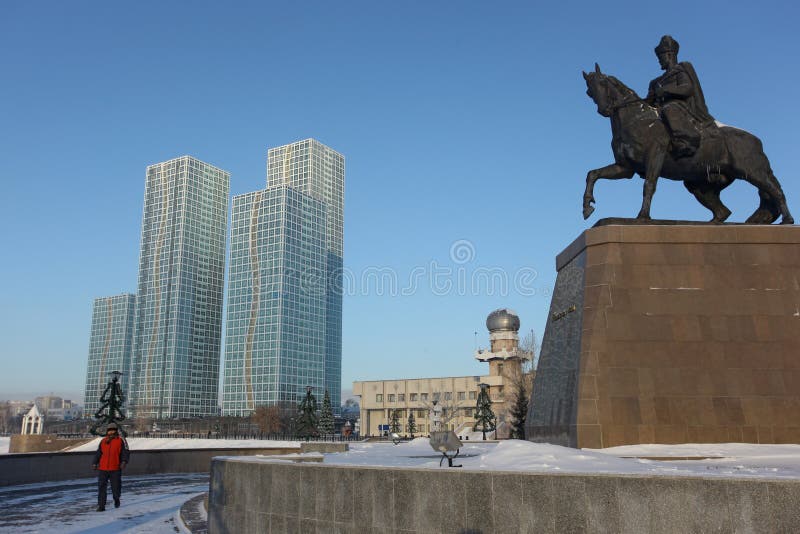 Monumento Khan Kenesary De Astana Imagem de Stock Editorial - Imagem de ...