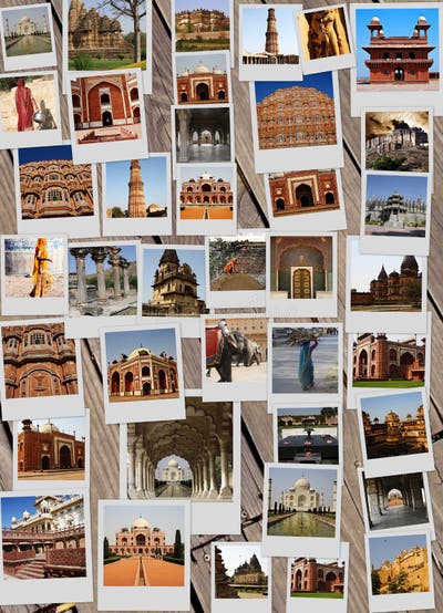 Monuments collage in india stock photo. Image of collage - 83364966