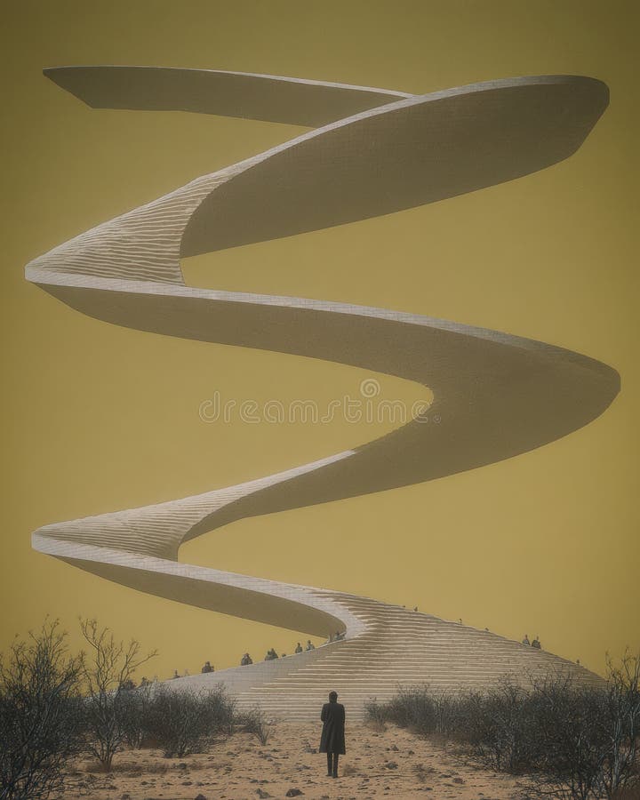 Monuments of the Impossible - Surreal Architectural Structures Stock ...