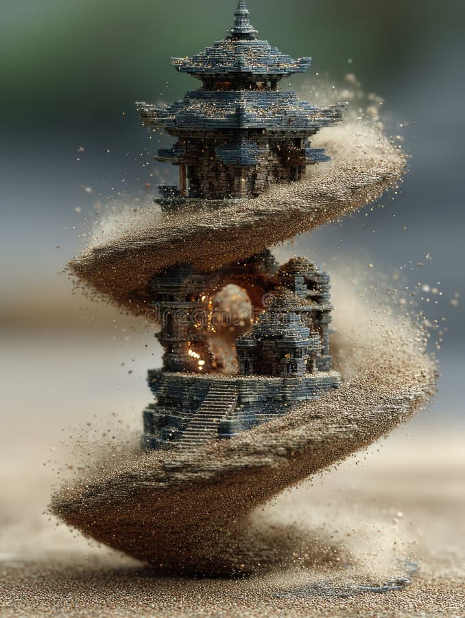 Monuments of the Impossible - Surreal Architectural Structures Stock ...