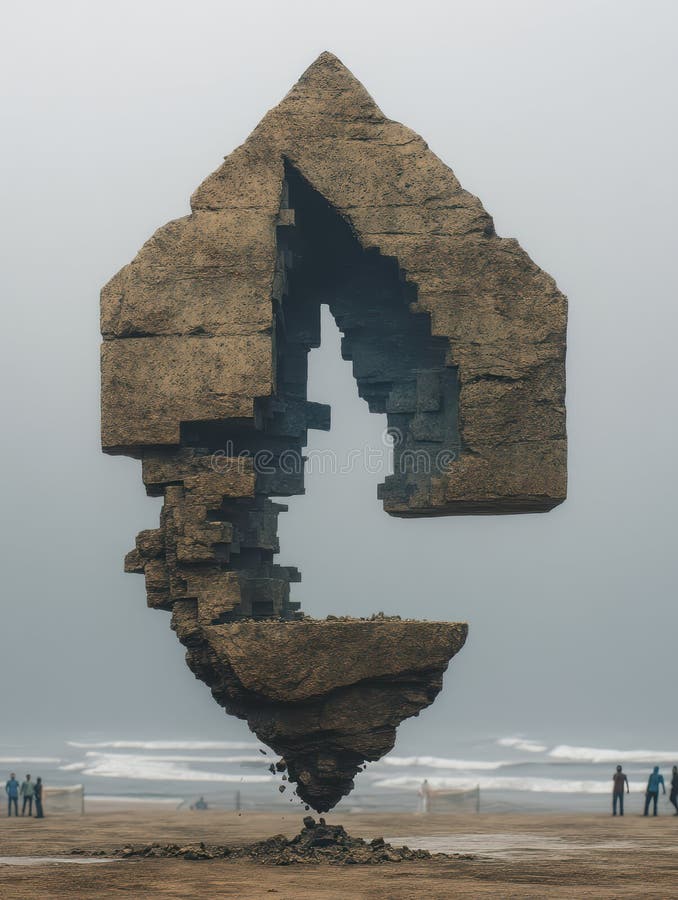 Monuments of the Impossible - Surreal Architectural Structures Stock ...