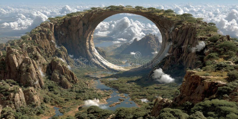 Monuments of the Impossible - Surreal Architectural Structures Stock ...