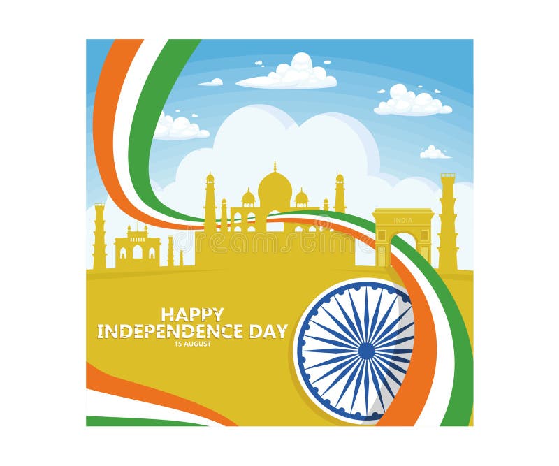 Monuments and Landmarks of India. Icon of India Celebrating ...