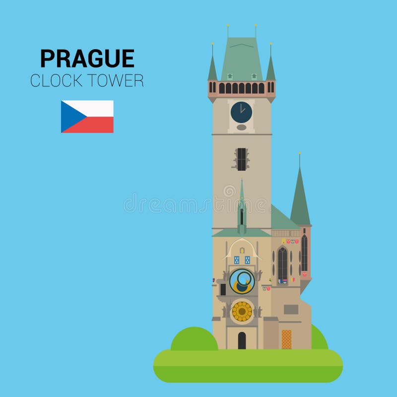 Astronomical Clock in Prague Stock Vector - Illustration of cultures ...