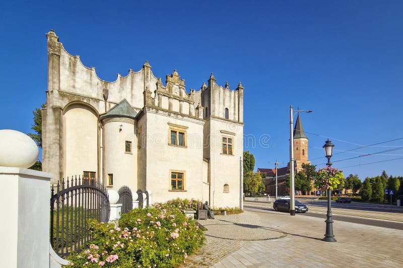 Castle and Old Town in Pabianice, Poland. Stock Photo - Image of icon ...