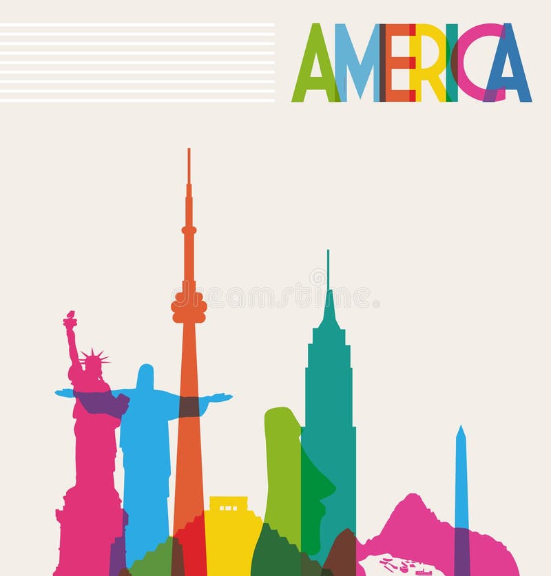 Monuments Silhouette of America Stock Vector - Illustration of america ...