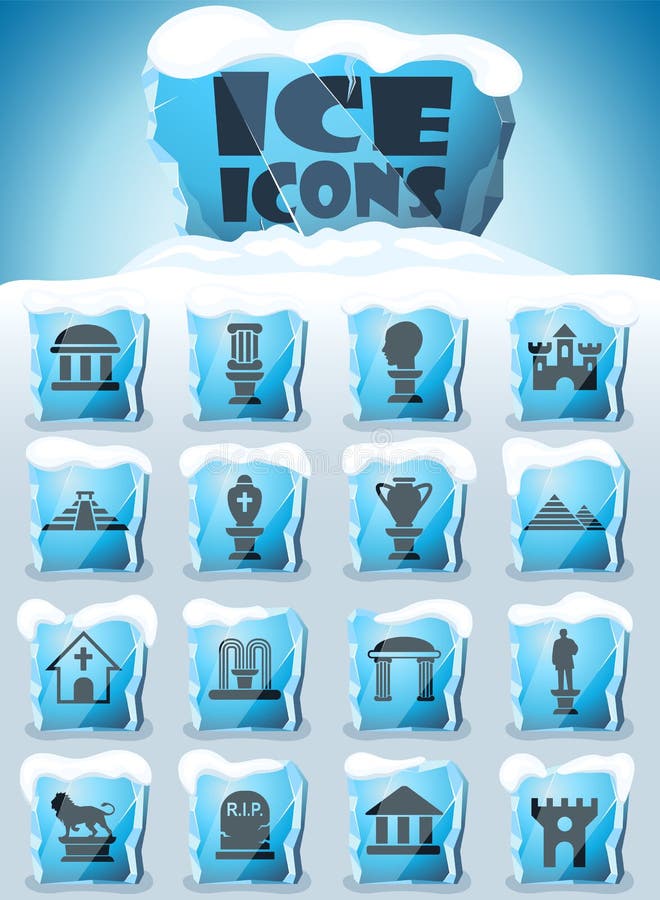 Monuments icon set stock vector. Illustration of ballot - 148754690