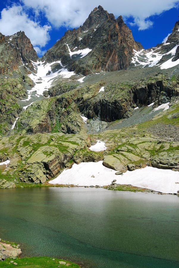 Monviso peak stock image. Image of rock, rocks, imposing - 6646539