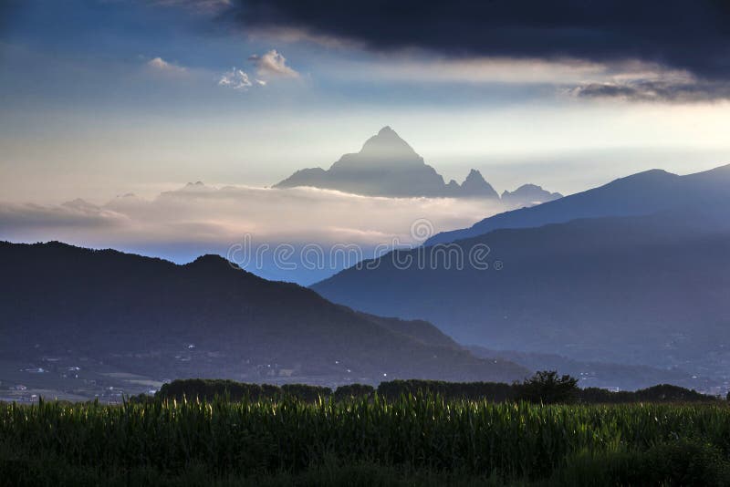 Monviso stock photo. Image of provincia, monviso, sunset - 43017414