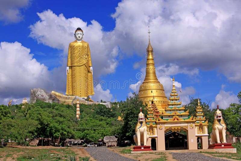 Monywa - Laykyun Sekkya - Myanmar (Burma) Stock Image - Image of stupa ...