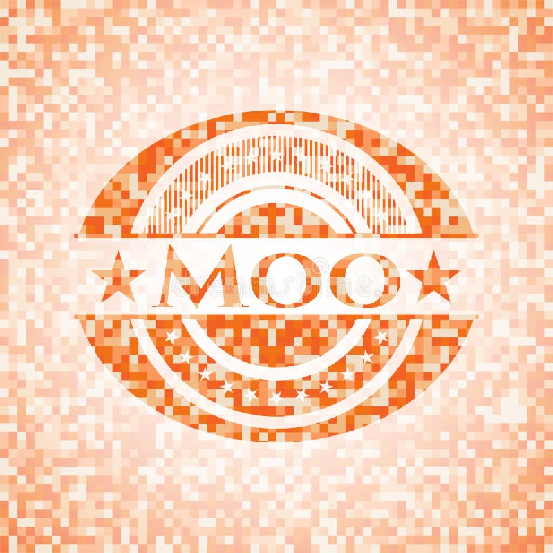 Moo Abstract Orange Mosaic Emblem EPS10 Stock Vector - Illustration of ...