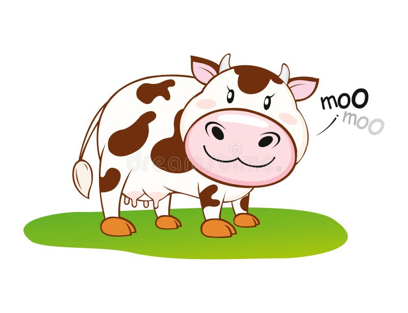 MOO del MOO de la vaca ilustración del vector. Ilustración de puntos ...