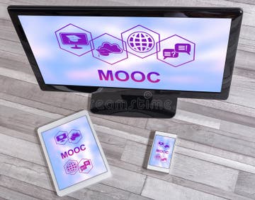 Mooc Concept on Different Devices Stock Image - Image of network, college: 305642011