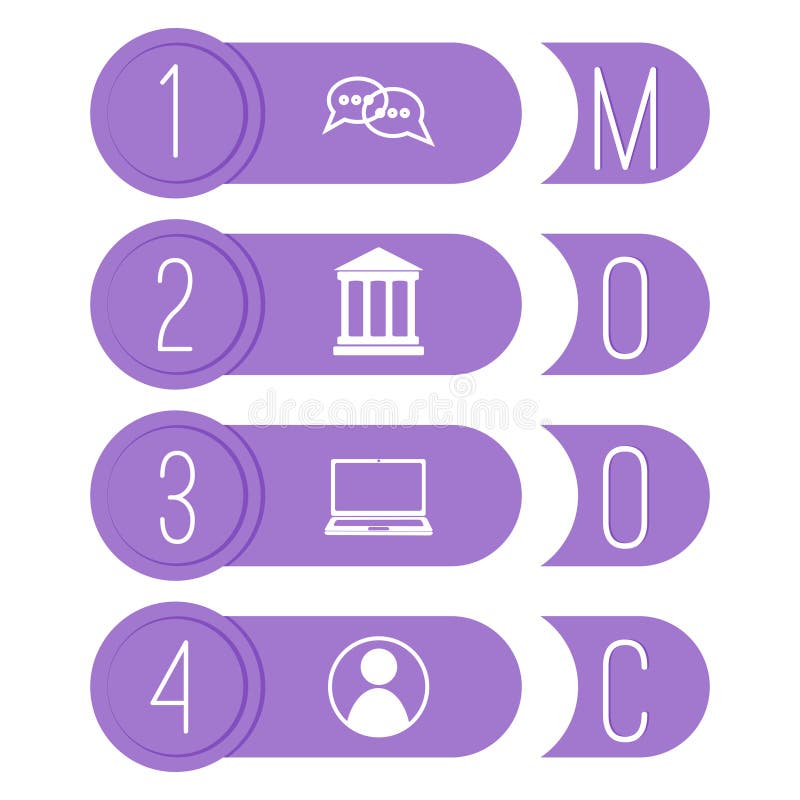 Mooc Icons Infographics Elements Stock Vector - Illustration of ...