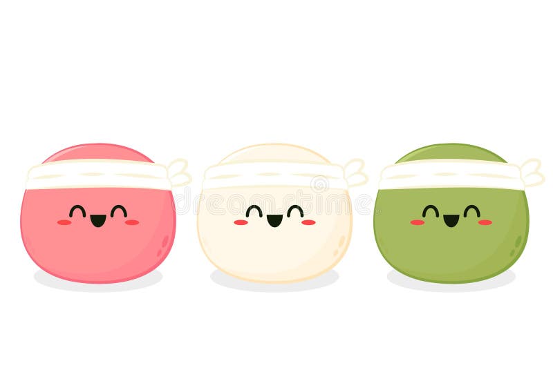 Cute Mochi Cartoon Vector. Mochi Icon Vector Stock Vector ...