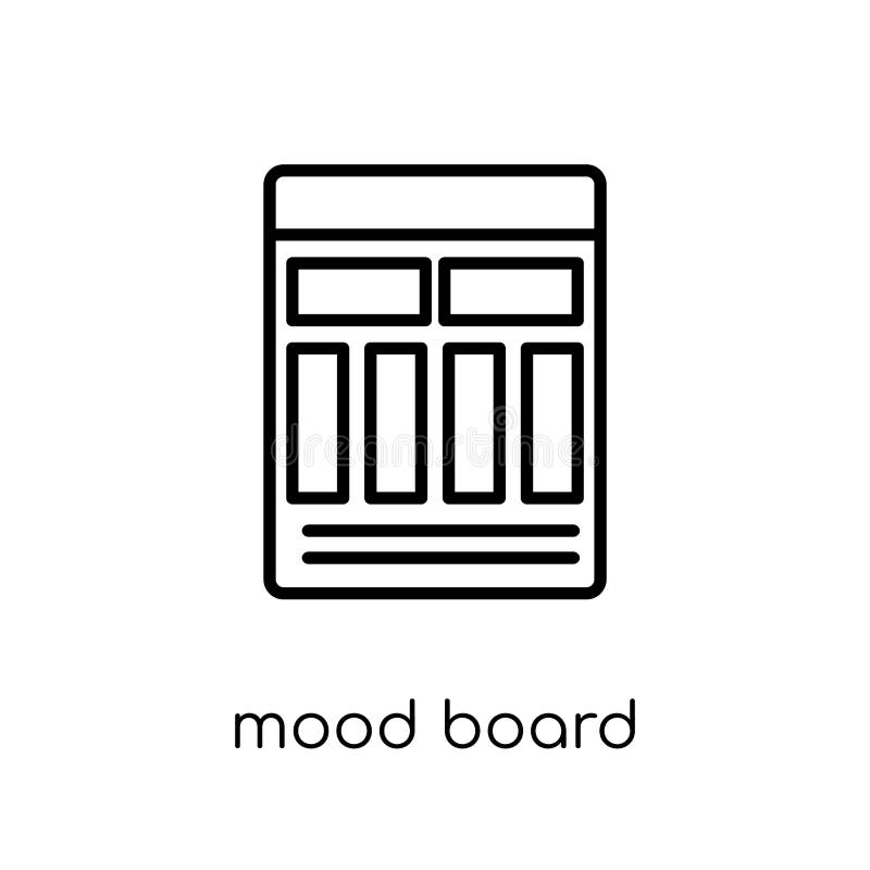 Mood Board Icon. Trendy Modern Flat Linear Vector Mood Board Icon on ...