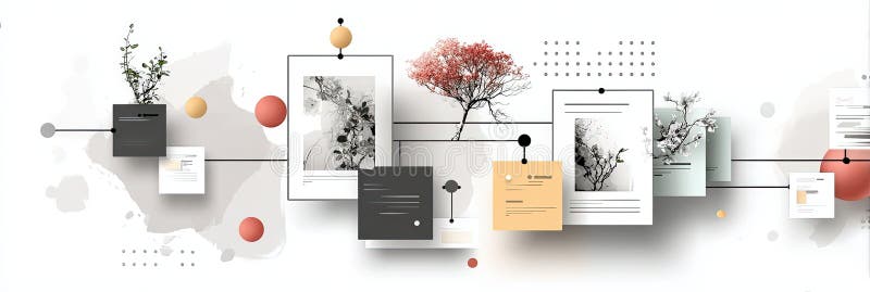 Mood Board Showing Creative Process with Connected Ideas and Concepts ...