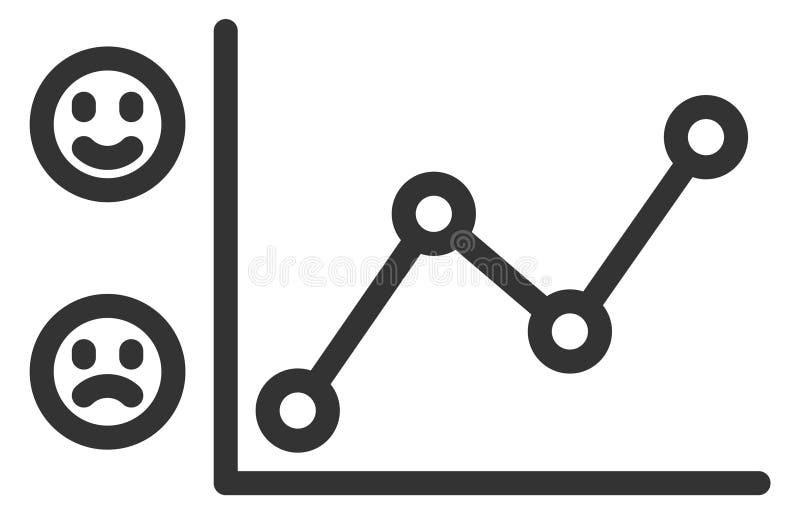 Mood Chart Line Icon. Satisfaction Emotion Measurement Stock ...
