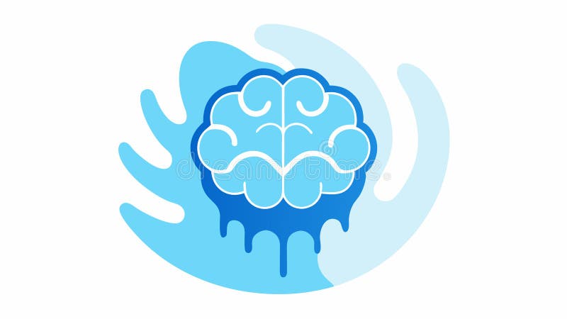 Mood Enhancement a Brain Icon with Visual Waves Representing the ...