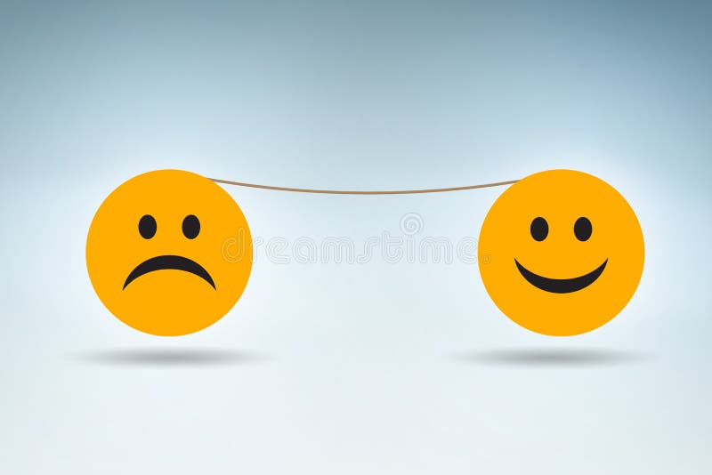 Mood Improvement Concept with Smilies Stock Illustration - Illustration ...