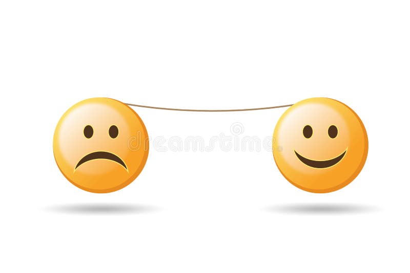 Mood Improvement Concept with Smilies Stock Illustration - Illustration ...