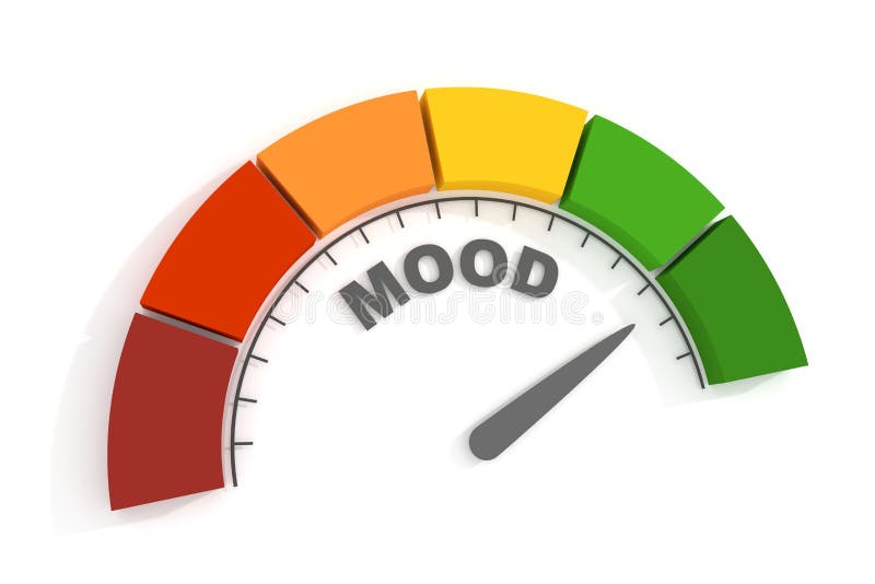 Mood Measuring Device with Arrow and Scale. 3D Render Stock ...