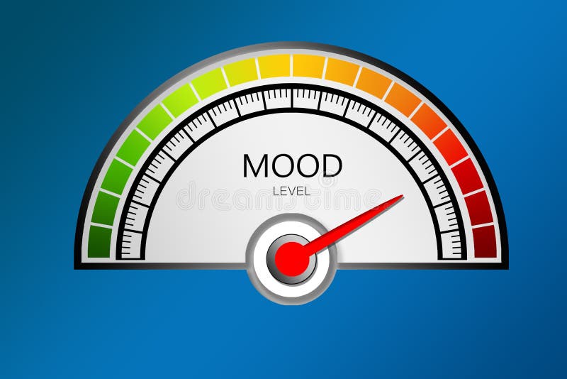 Mood Measuring Device with Arrow and Scale Stock Illustration ...