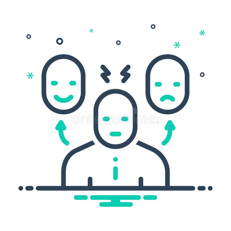 Mix Icon for Mood Swing, Mood and Character Stock Vector - Illustration ...