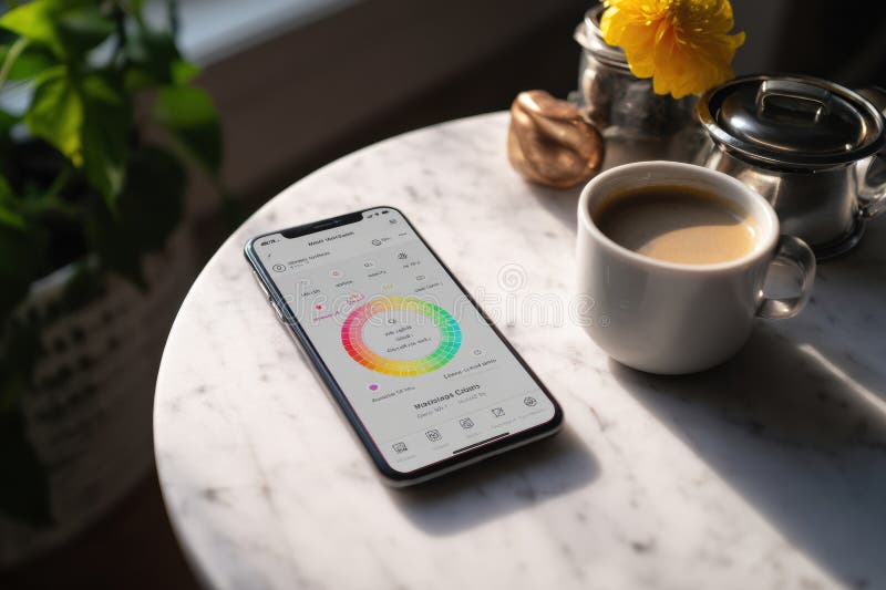 Mood Tracker Displayed on Smartphone Showing daily Progress without ...