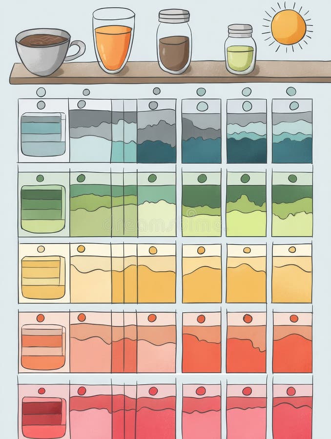 Mood Tracker Infographic Comparing Caffeine and Caffeine-Free Days with ...