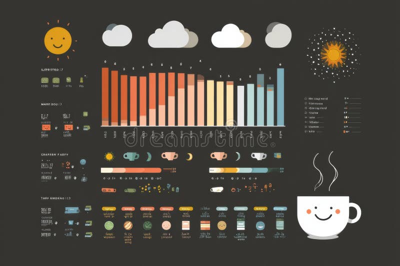 Mood Tracker Infographic Showcasing Differences between Caffeine and ...