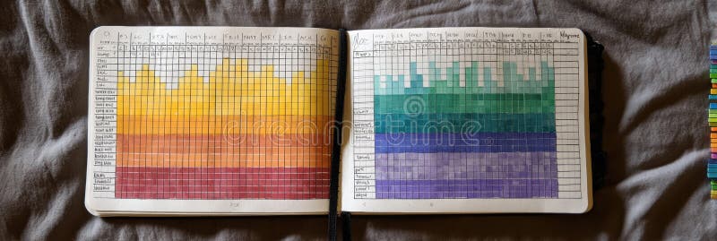 Mood Tracker Layout Comparing Morning and Evening Emotions Using a ...