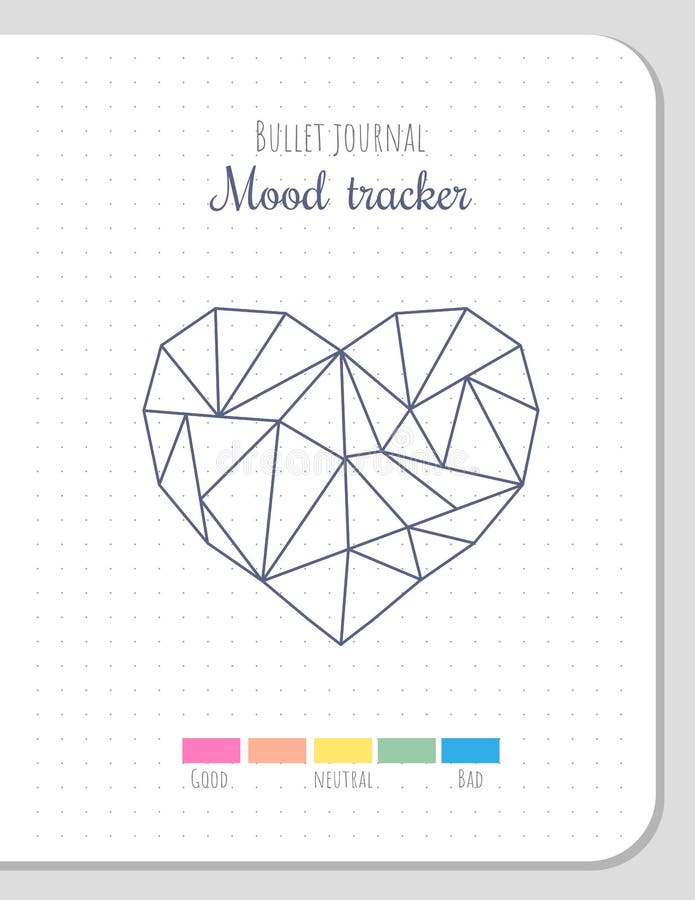 Mood Tracker with Hanging Stars for 31 Days of a Month. Stock Vector ...