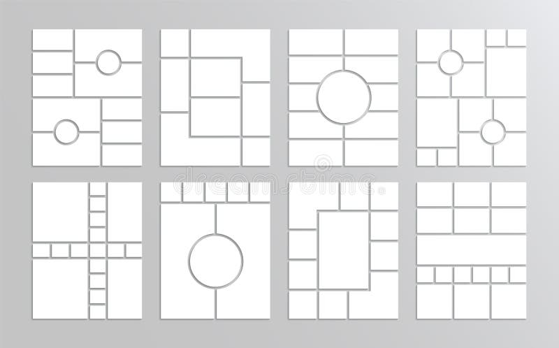 Moodboard Grid Examples Photo Collage Templates Set Mosaic Pictures