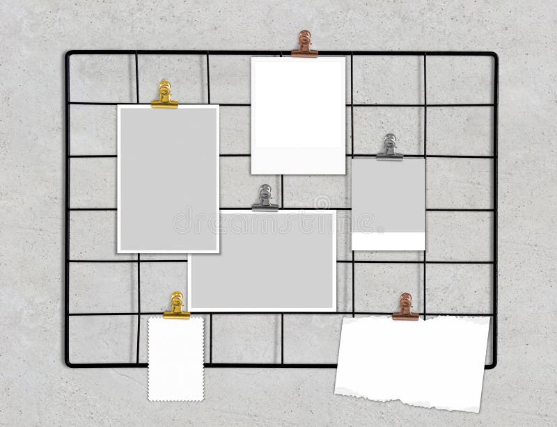 Moodboard mock up stock illustration. Illustration of mock - 163867103