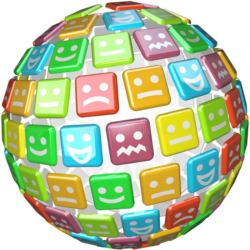 Moods Emotions Faces Many Variety Feelings Stock Illustration ...