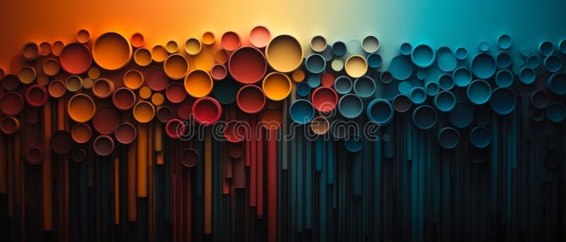 Moody Abstract Composition of Dark and Rich Red and Orange Tones with ...