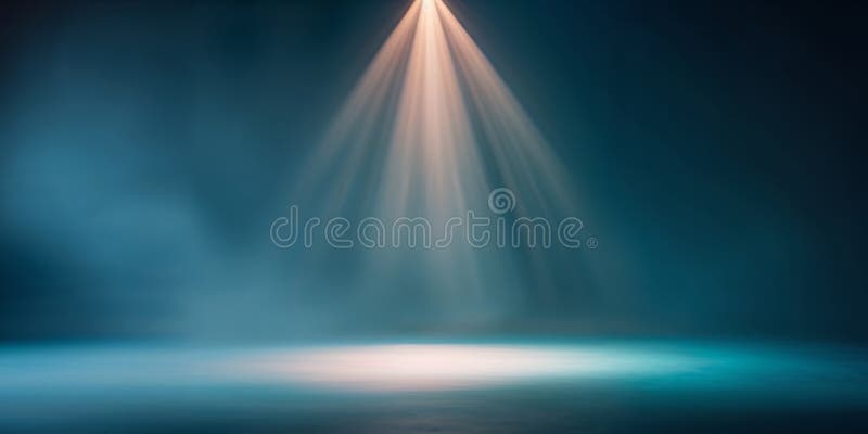 Moody Deep Blue Studio Backdrop with Light Beams Ideal for Product ...