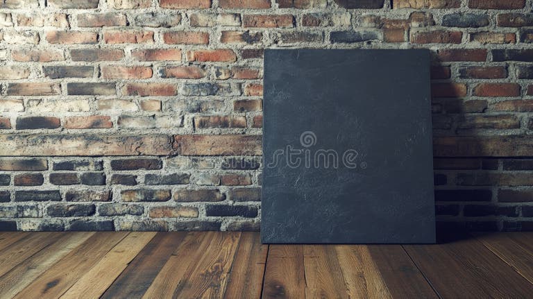 Moody Display Board Mockup on Textured Brick Background for Creative ...