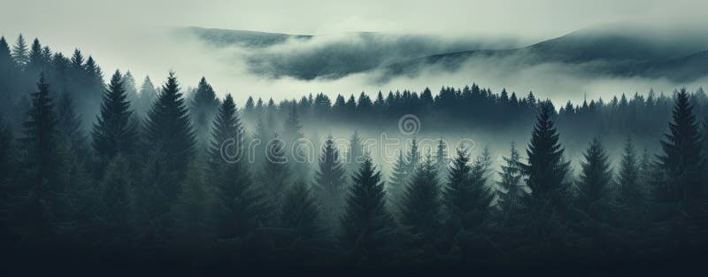 Moody forest stock illustration. Illustration of nature - 293911914