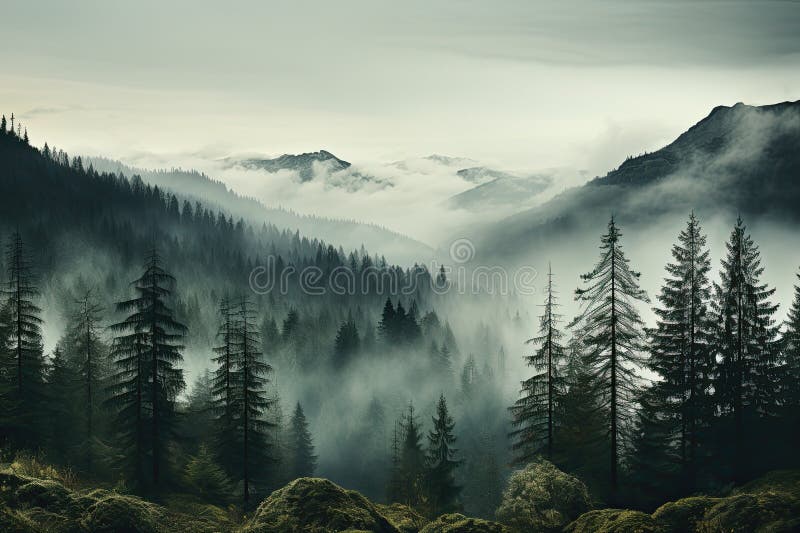 Moody forest stock photo. Image of tree, outdoors, meadow - 343337334