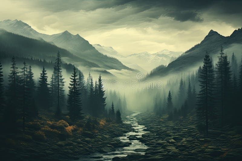 Moody forest stock image. Image of winter, sunlight - 321006953