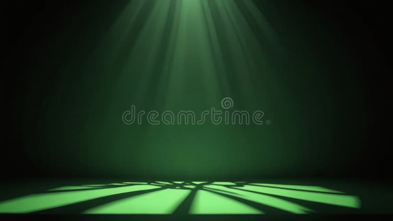 Moody Green Spotlight Casting Shadows on a Textured Surface Stock Photo ...