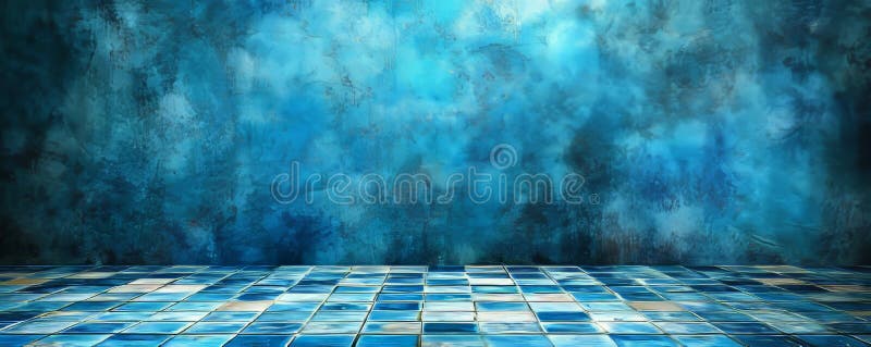Moody Grid Pattern Background Featuring Dark Blue Square Tiles Texture ...