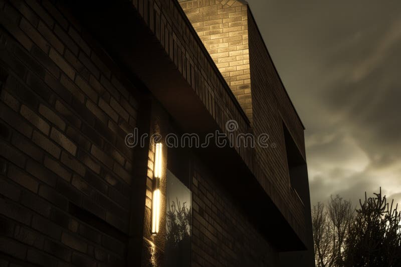 Modern Brickwork, Yellow Brick Wall Stock Image - Image of structure ...