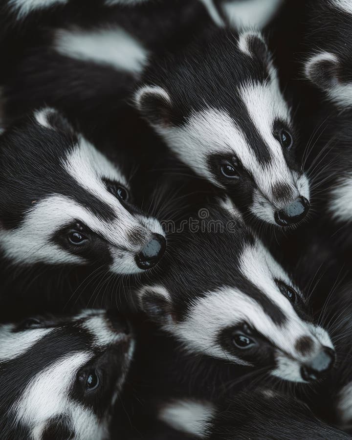 Badger Stripes Floating Like Shadows Moody Macro Seamless Stock ...