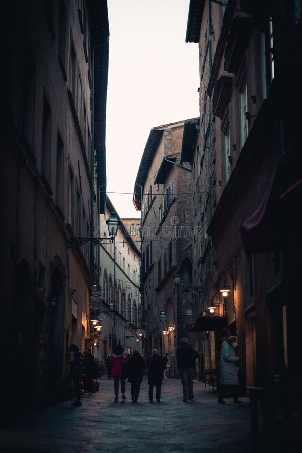 Moody street in Heraklion editorial stock image. Image of tourism ...