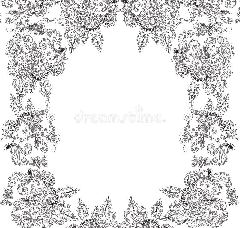 Mooi Abstract Vector Decoratief Kader Met Het Krullen Van Ornamenten ...