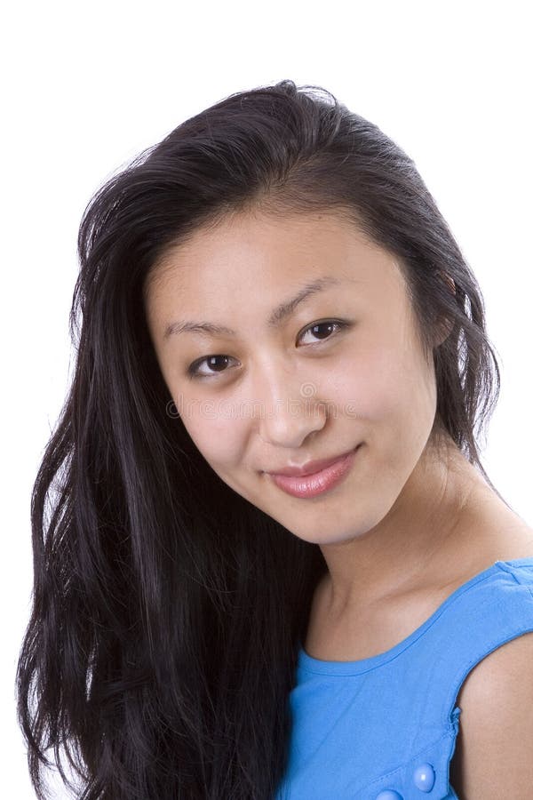 Twee Mooie Aziatisch-Amerikaanse Vrouwen Rijtjes Stock Afbeelding ...