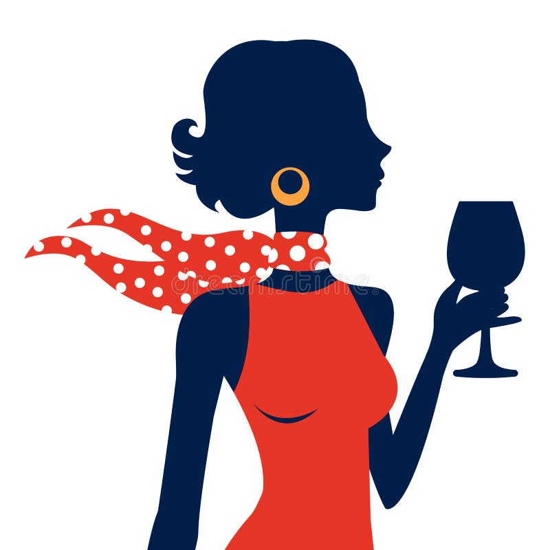 Mooi Elegant Vrouwensilhouet Vector Illustratie Illustration Of Groep